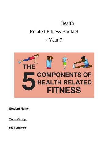 Health Related Fitness Workbook | Teaching Resources
