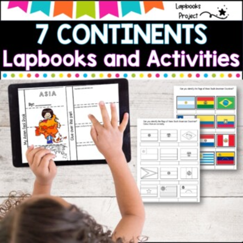 7 Continents of the World- Lapbooks and activities | Teaching Resources