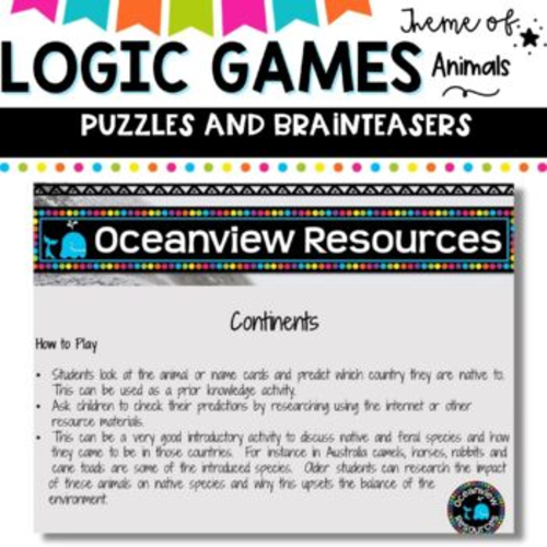 Animal logic games -brain teasers - deductive reasoning _ habitat games ...