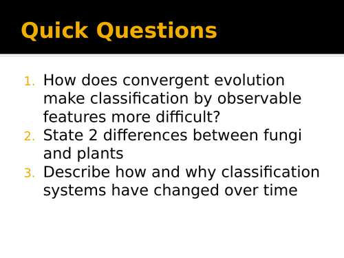 Classification and evolution for OCR A level. MODULE 4: BIODIVERSITY ...