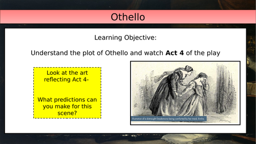 Othello- 1995 Film analysis questions | Teaching Resources
