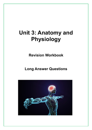 BTEC L3 Health and Social Care - Unit 3 Anatomy and Physiology Exam Practice Workbooks ...