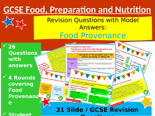 GCSE Food Cover Work/ Cover Lesson- 109 Mock Questions - Food BUNDLE ...