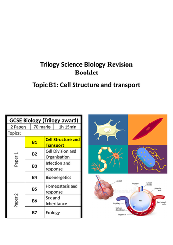 AQA B1 Cells and exchange revision booklet | Teaching Resources