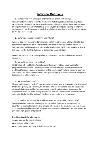 Unit 8 Recruitment and selection example | Teaching Resources Unit 8 Recruitment and selection example | Teaching Resources