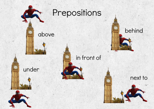 Prepositions Word Mat (Spiderman themed for EYFS and Year 1) | Teaching ...