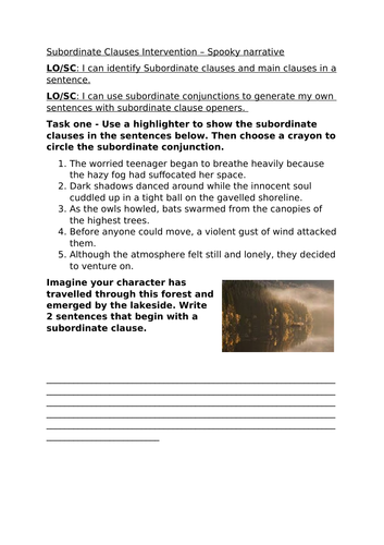 Year 6 Spooky Writing Grammar Pack | Teaching Resources