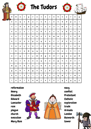 Wordsearch - The Tudors | Teaching Resources