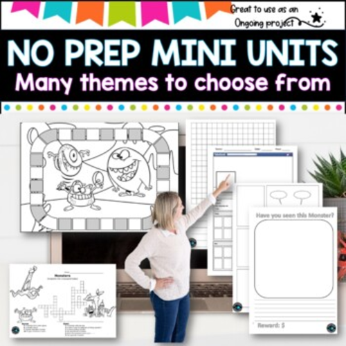 No Prep mini units of work - Individual work, , SUB pack | Teaching ...