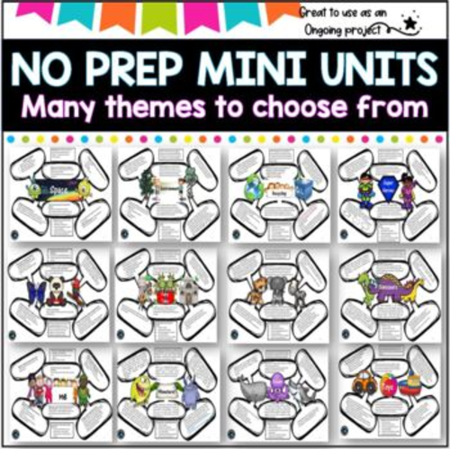 No Prep mini units of work - Individual work, , SUB pack | Teaching ...