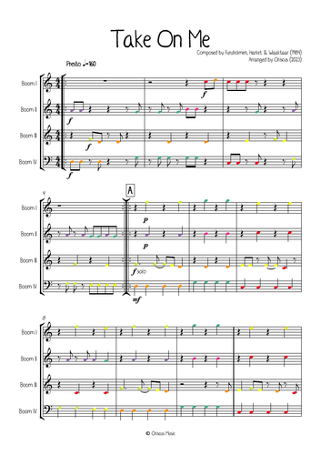 A-ha's 'Take On Me' Arrangement (Boomwhackers/Handbells/Percussion ...