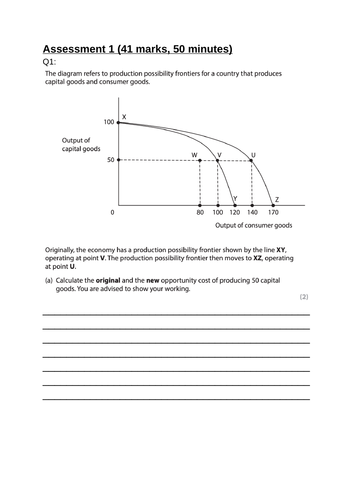 Economics Theme 1 Mid Point Assessment | Teaching Resources