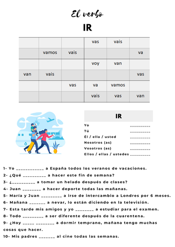 El verbo ir | Teaching Resources