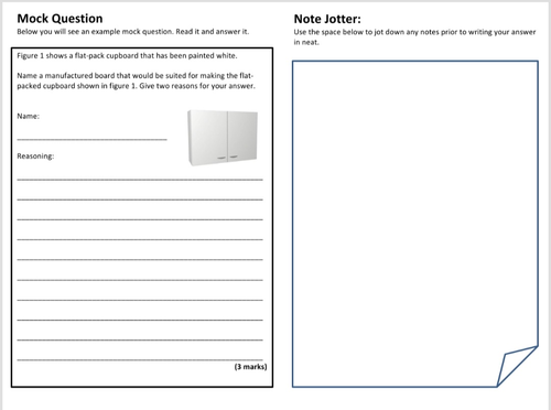 KS3/GCSE DT Cover Work / Cover Lesson - Manufactured Boards | Teaching ...