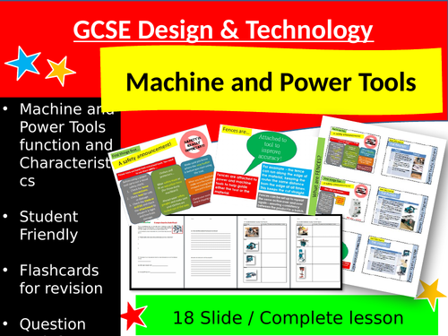 KS3/GCSE DT Cover Work /Cover Lesson - Machine and Power Tools ...