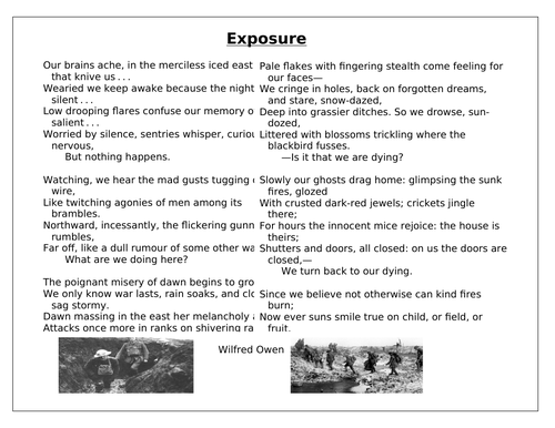 Exposure by Owen Sequence | Teaching Resources