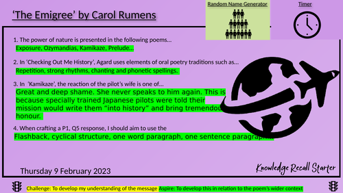 The Emigree by Rumens Sequence | Teaching Resources