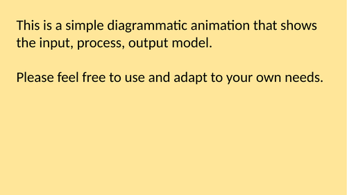 Simple Input Process Output Machine Model | Teaching Resources