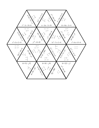 Solving Quadratic equations Tarsia | Teaching Resources Solving Quadratic equations Tarsia | Teaching Resources