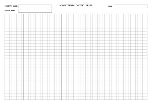 Coding Paper | Teaching Resources
