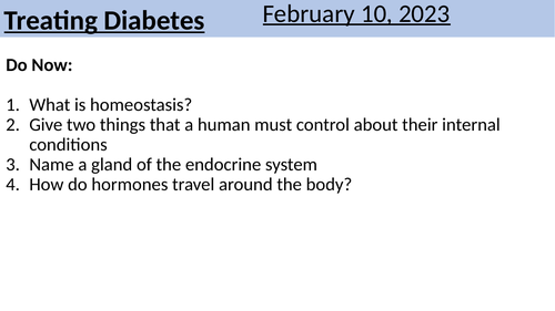 Diabetes & Treatment, GSCE | Teaching Resources