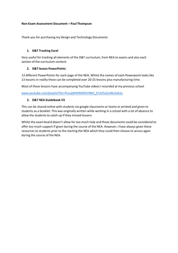 GCSE Design and Technology NEA Bundle | Teaching Resources GCSE Design and Technology NEA Bundle | Teaching Resources