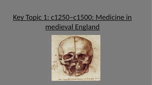 GCSE MEDICINE THROUGH TIME (MEDIEVAL PERIOD) REVISION LESSONS ...
