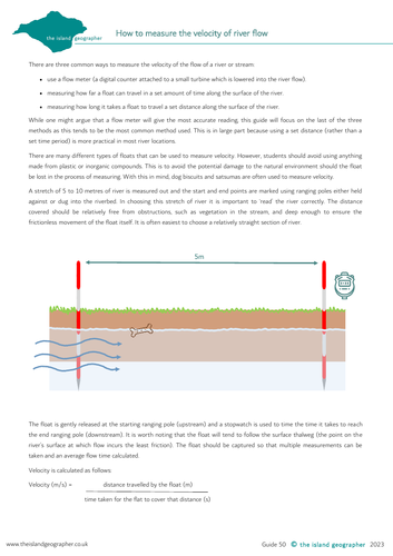 How to measure the velocity of river flow | Teaching Resources