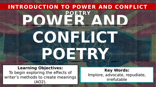 Power & Conflict Poetry- Introduction (War Poems) | Teaching Resources