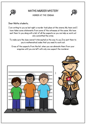 Unlock the Maths Mystery: Murder at the Cinema Game | Teaching Resources