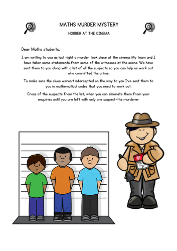 Unlock the Maths Mystery: Murder at the Cinema Game | Teaching Resources