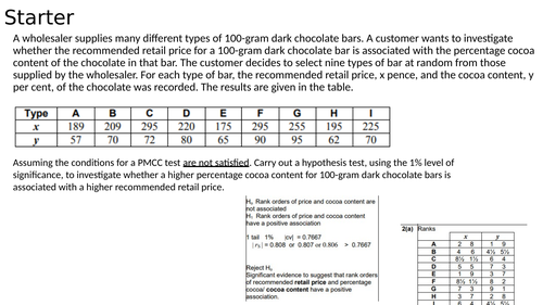 A level statistics: Non parametric tests: Sign test, Wilcoxon sign rank ...