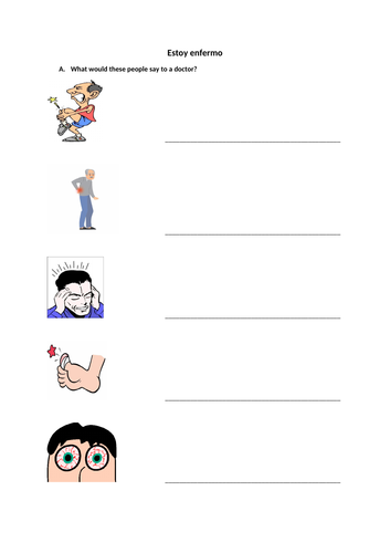 Spanish GCSE - illness (vocab, writing and translation) | Teaching ...