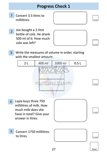 Volume and Capacity Workbook - Functional Skills Maths - Entry Level 3 ...