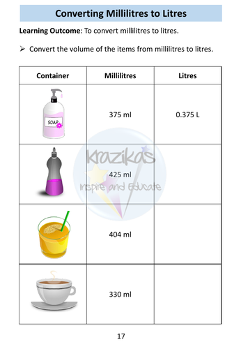 Volume and Capacity Workbook - Functional Skills Maths - Entry Level 3 ...