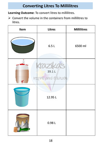 Volume and Capacity Workbook - Functional Skills Maths - Entry Level 3 ...