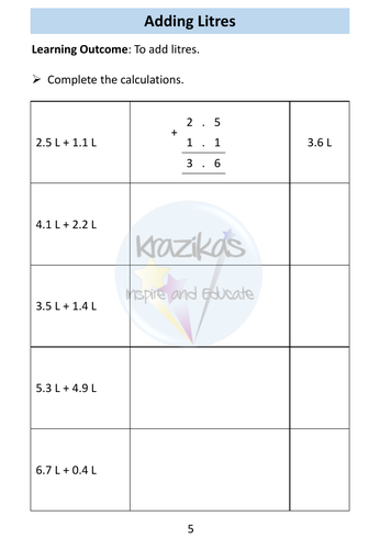 Volume and Capacity Workbook - Functional Skills Maths - Entry Level 3 ...