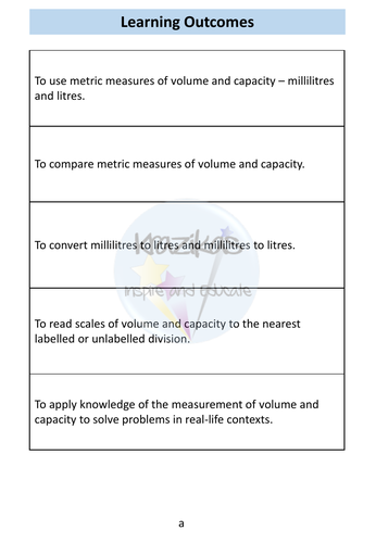 Volume and Capacity Workbook - Functional Skills Maths - Entry Level 3 ...