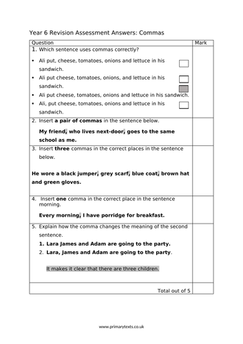 Year 6 SPAG Revision PPT: Commas | Teaching Resources Year 6 SPAG Revision PPT: Commas | Teaching Resources