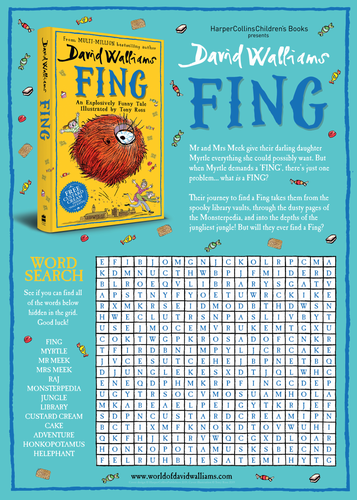 Fing by David Walliams - Series of 16 lessons linked to AFs (KS2 ...