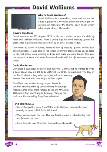Fing by David Walliams - Series of 16 lessons linked to AFs (KS2 ...