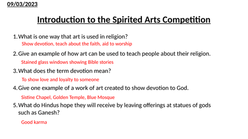 Religion and the Arts | Teaching Resources