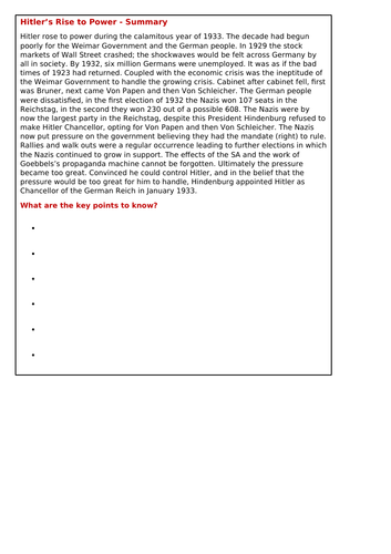 Hitler's Rise to Power (2) | Teaching Resources
