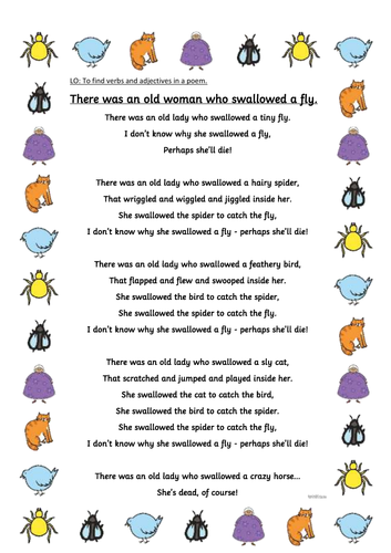 Year 2 classic poetry 1 week plan and resources-There was an old woman ...