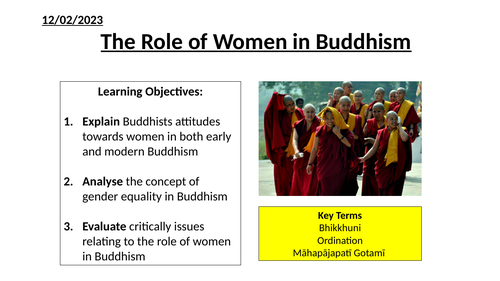 A Level Buddhism: The Role of Women in Buddhism | Teaching Resources