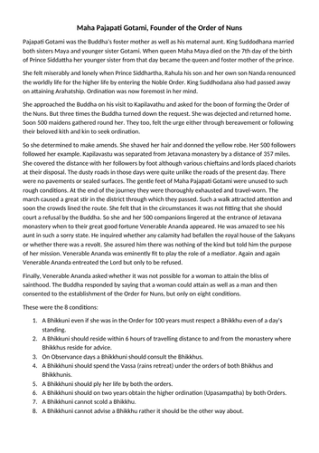 A Level Buddhism: The Role of Women in Buddhism | Teaching Resources