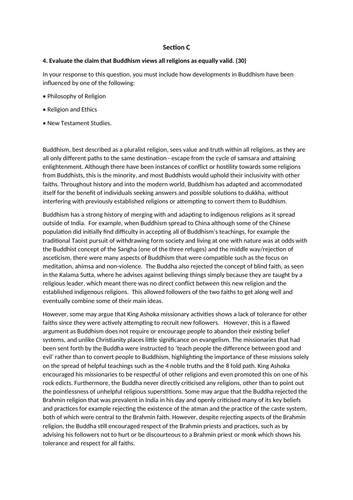 A Level Buddhism: Essay Writing Edexcel | Teaching Resources A Level Buddhism: Essay Writing Edexcel | Teaching Resources