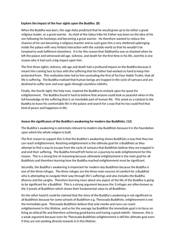 A Level Buddhism: Essay Writing Edexcel | Teaching Resources A Level Buddhism: Essay Writing Edexcel | Teaching Resources