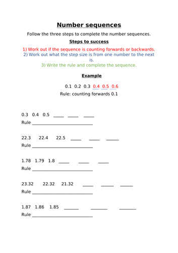 Number sequences | Teaching Resources