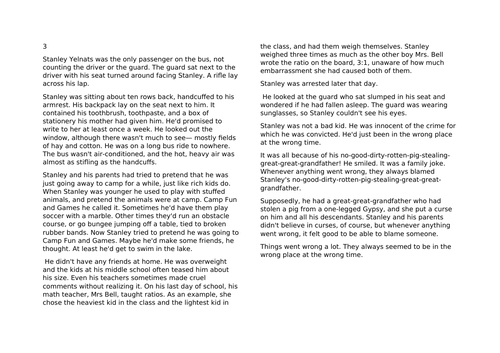 UKS2 SATs style Retrieval Questions- Holes Chapter 3 | Teaching Resources